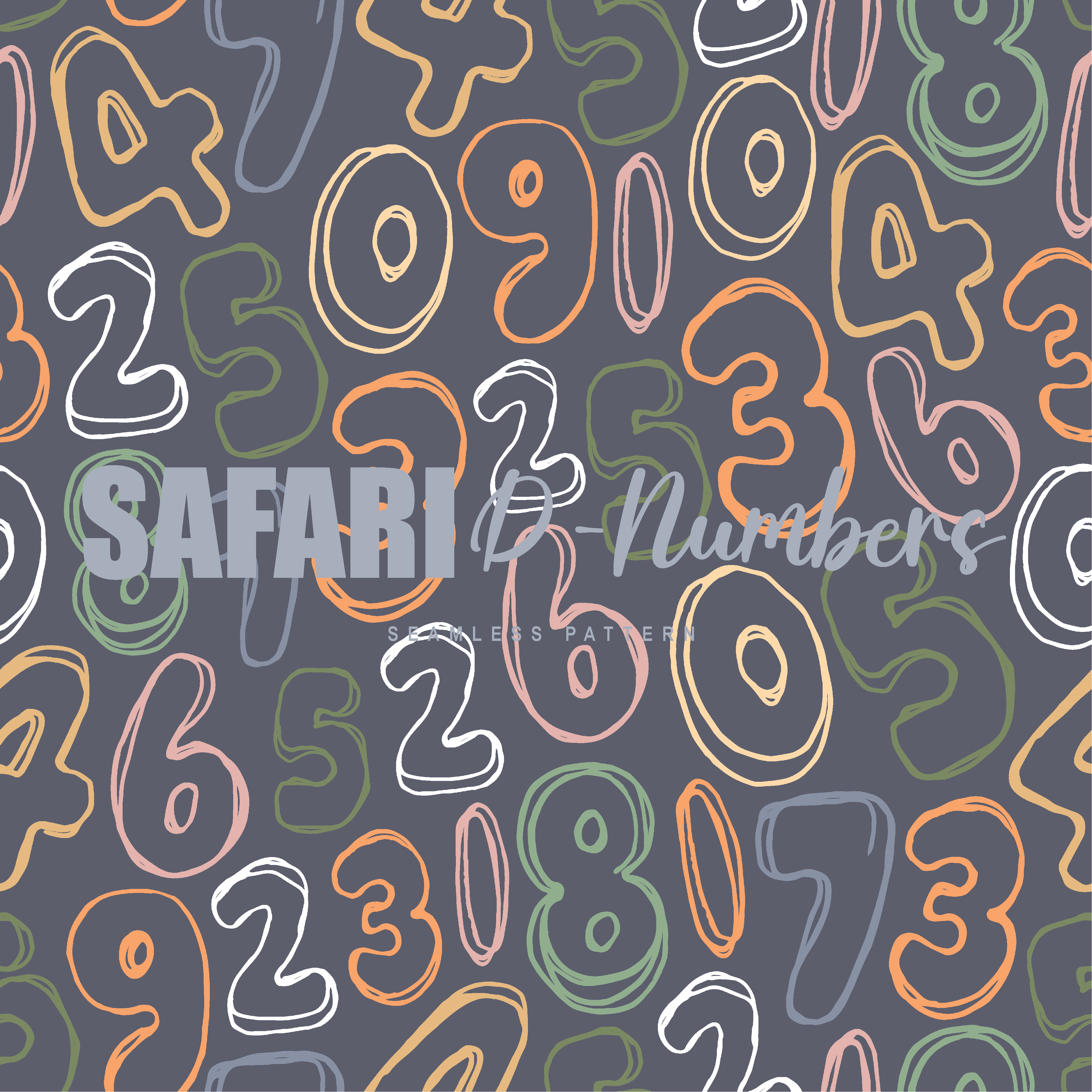 Pattern Print Safari Denim Numbers – KleineFi™ Design Studio